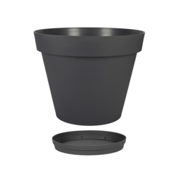 Pot Rond TOSCANE Ø 60 cm + soucoupe | 76 L | Garantie 7 ans | EDA